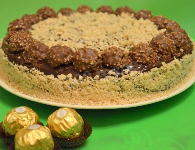 Ferrero Rocher waffle cake recipe with photos step by step
