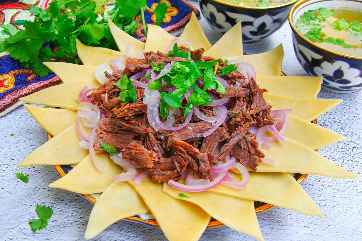 Beshbarmak from beef recipe with photos step by step