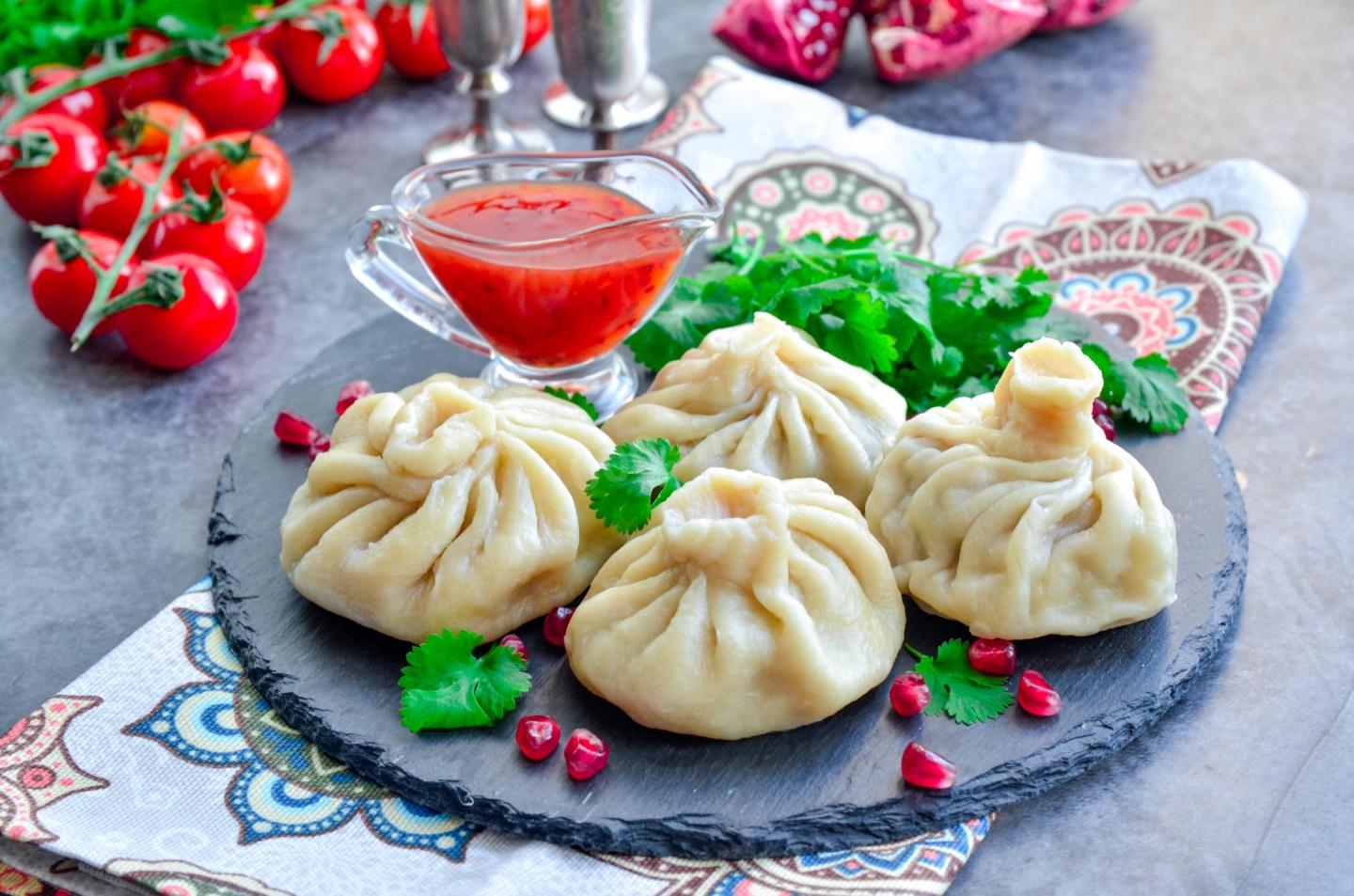 Homemade khinkali in Georgian style recipe with photos step by step