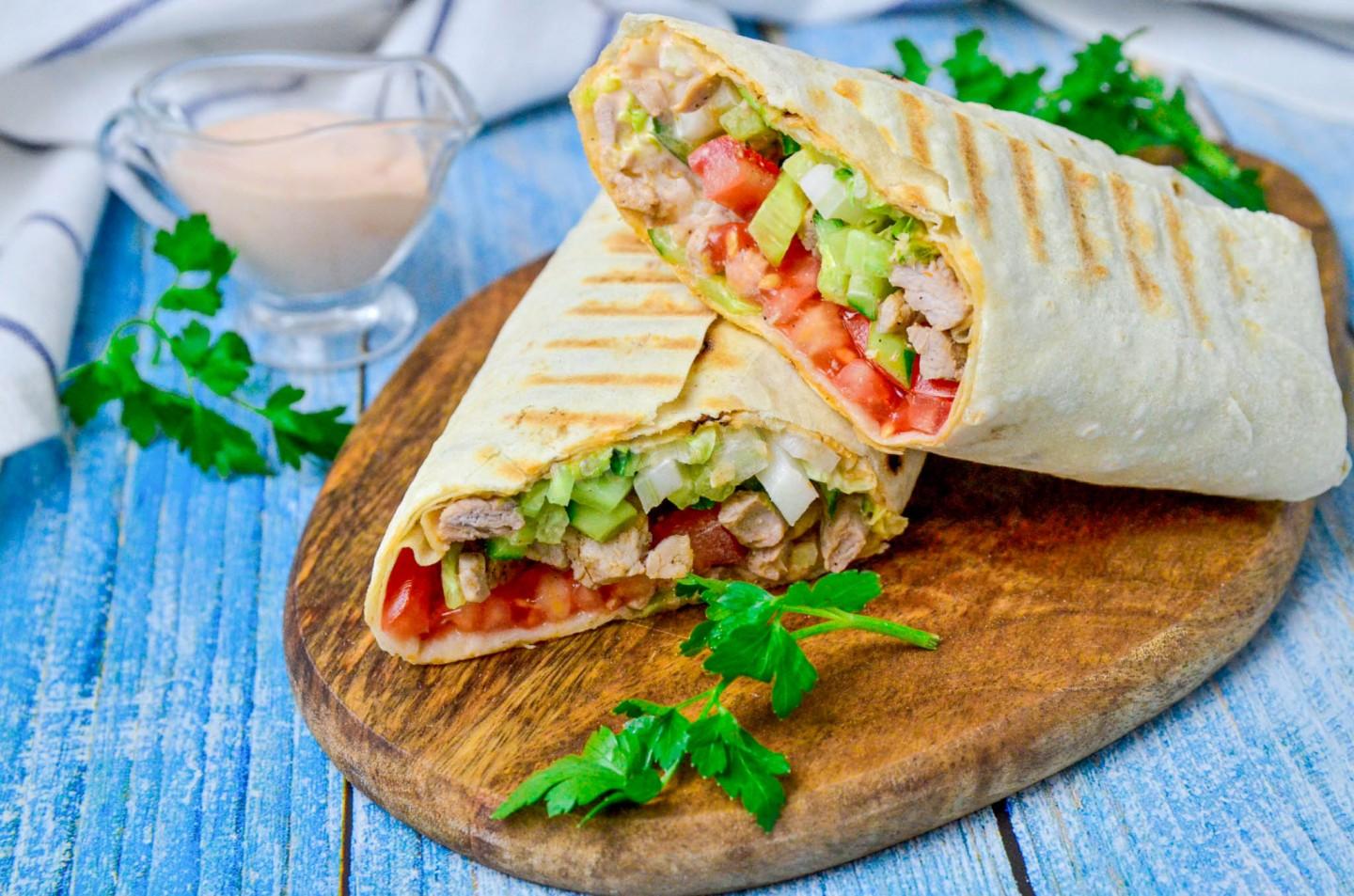 Homemade shawarma with pork recipe with photos step by step