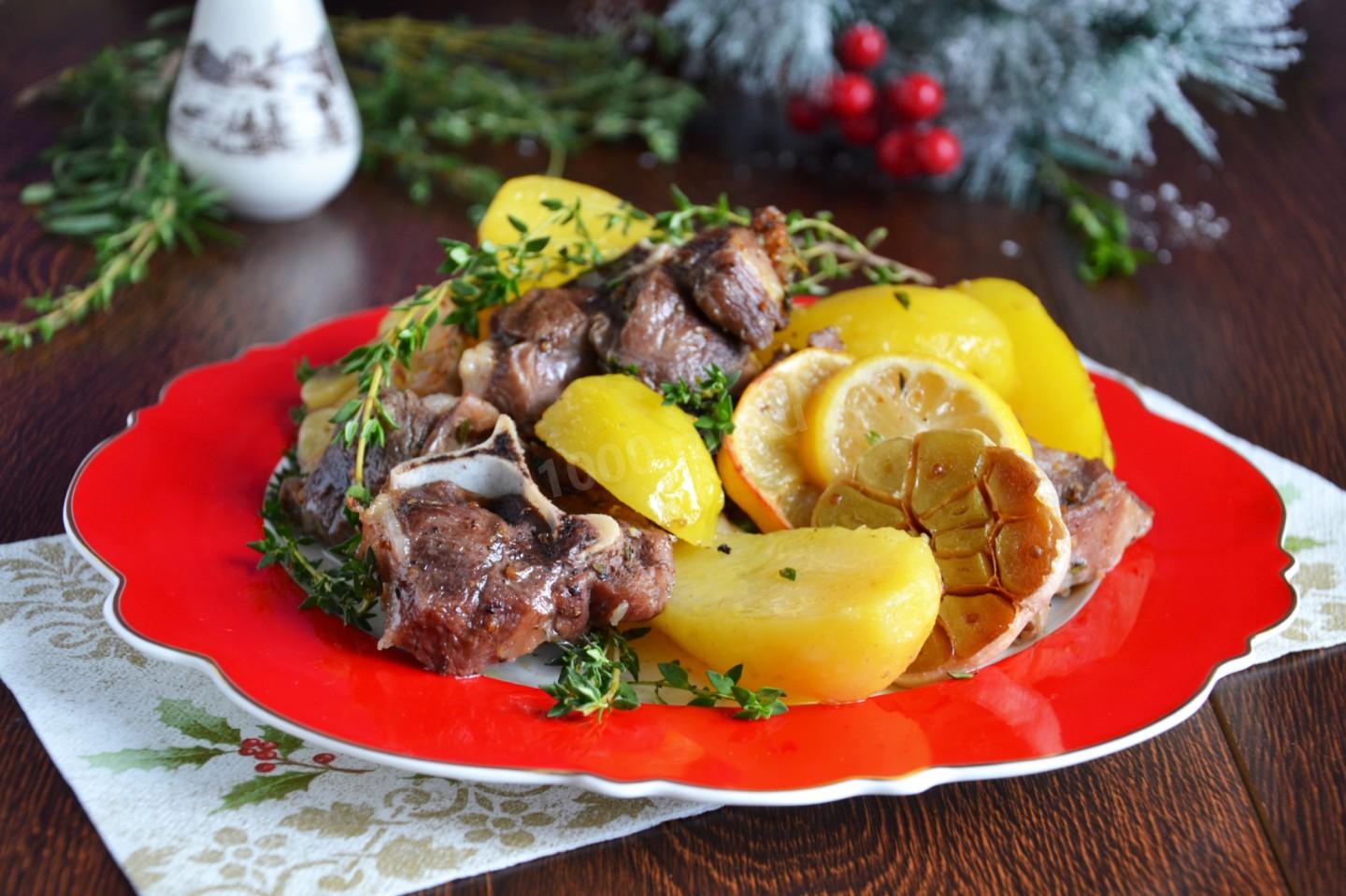 Lamb with potatoes in the oven recipe with photos step by step