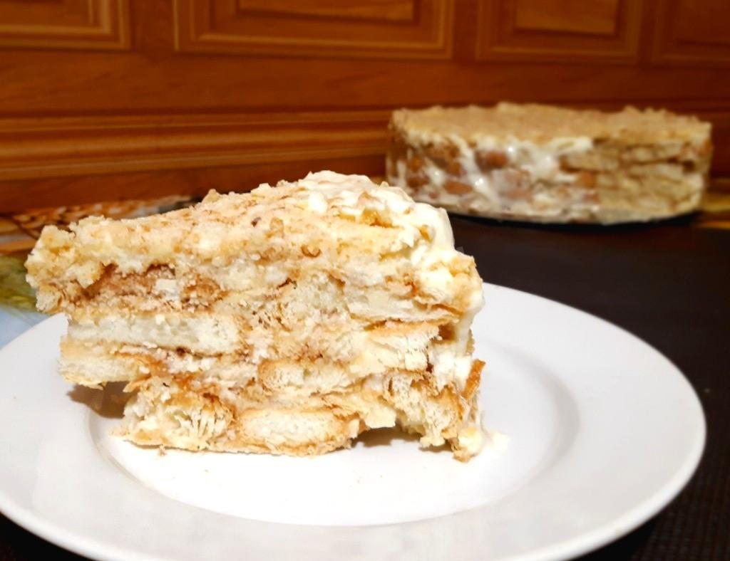 No-bake puff pastry cake recipe with photos step by step