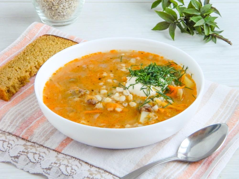 Rassolnik with stewed meat and pearl barley recipe with photos step by step